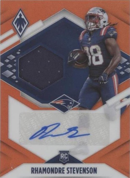 2021 Panini Phoenix - RPS Rookie Auto Jersey Orange #RJA-RST Rhamondre ...