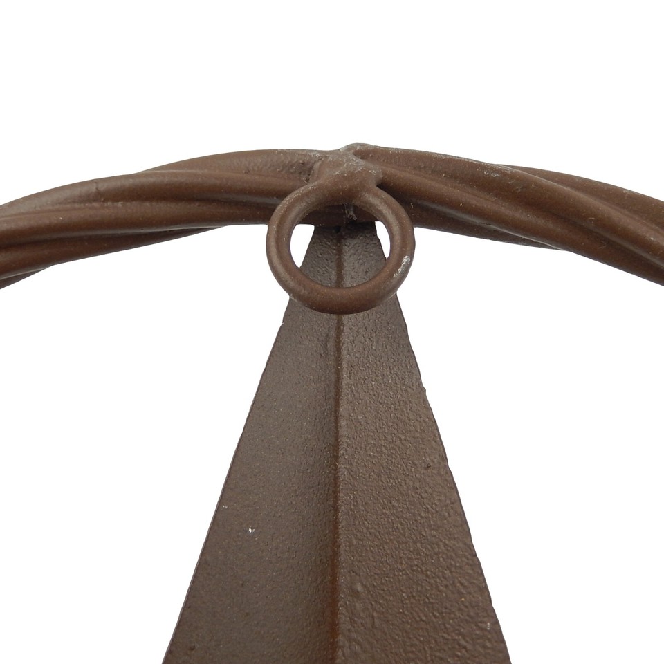 Rustic Barn Star Brown Silver Tin Metal Rope Ring Texas Wall Decor 8 ...