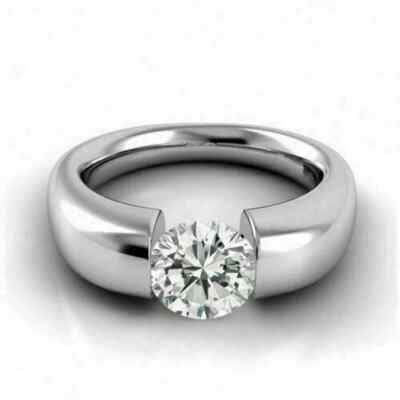1.50CT Round Certify Lab Grown Diamond Ring For Men's Tension Set 14k ...