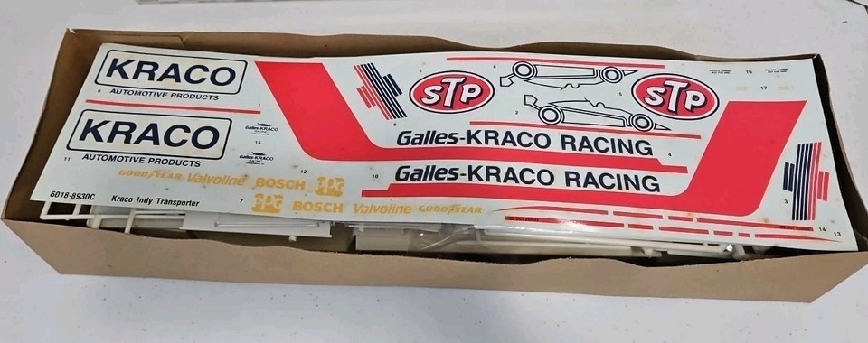 AMT Galles-Kraco Indy car Transporter Vintage Model kit 1/25 scale New ...