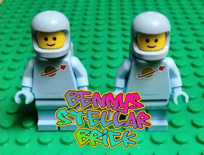 LEGO Classic Spaceman Light Blue Space Helmet and Tank Lot Of 2 custom ...