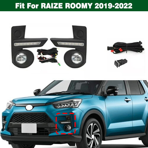 Set LED DRL Daytime Running Light Fog Lamp Kits For Toyota RAIZE ROOMY ...