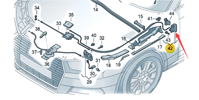 Genuine Hood Latch Bonnet Release Openner Handle for AUDI A4 A5 16 ...