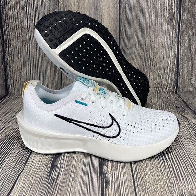Nike Interact Run White/Dusty Cactus/Black Women road Running Sz 6.5 ...