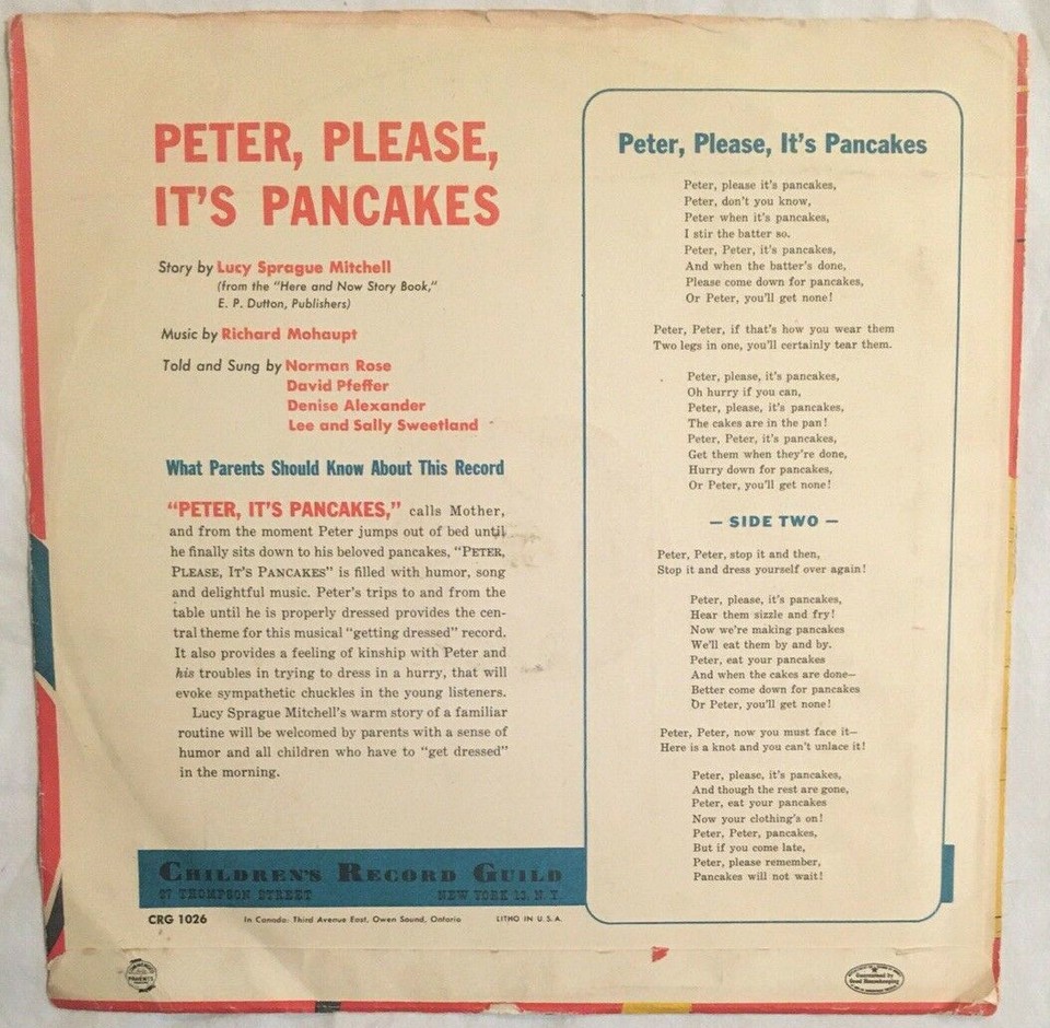 Children's Record Guild RARE 50s KID'S Comic Cover Art Illustration MCM ...