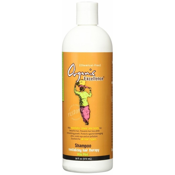 Organic Excellence Shampoo Revitalizing Hair Therapy Wild MINT 16oz for ...