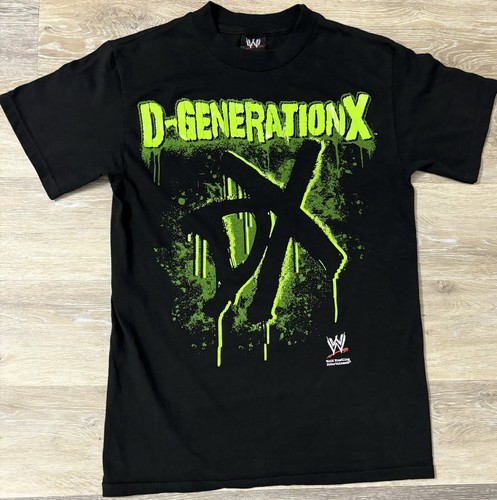Vintage D-Generation X Shirt Small WWE Neon Graffiti DX Triple-H Chyna ...