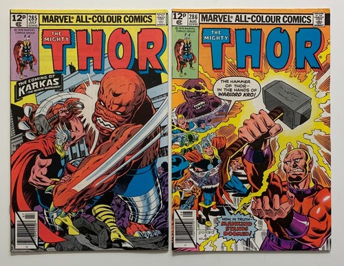 Thor #285 & #286. (Marvel 1979) 2 x VF+/- condition Bronze Age issues ...