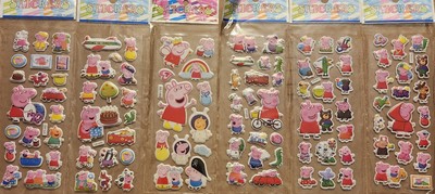 Peppa Pig by Cartoon Network stickers six sheets bundle vibrant ...