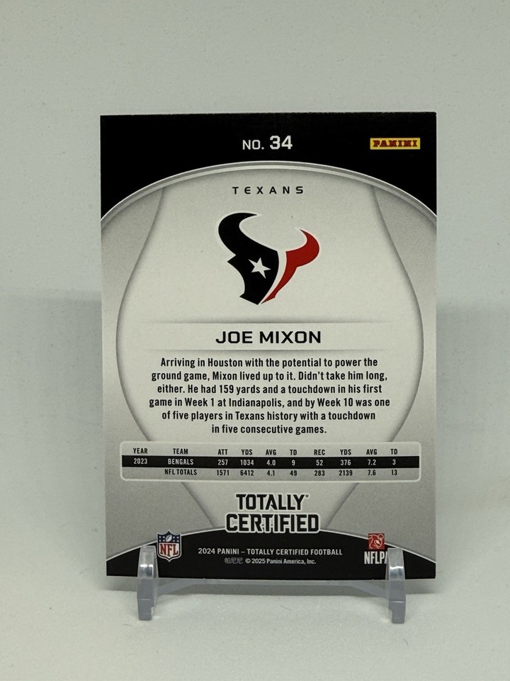 2024 Panini Totally Certified - Joe Mixon #34 Mirror | eBay