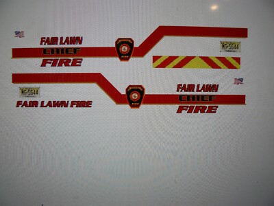 Fair Lawn New Jersey Fire Chief SUV Decals Custom Decals 1:24 | eBay