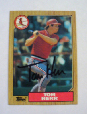 MLB - Topps 1987 Baseball Card #721 - "Tom Herr" Autograph - EX/NRMT | eBay