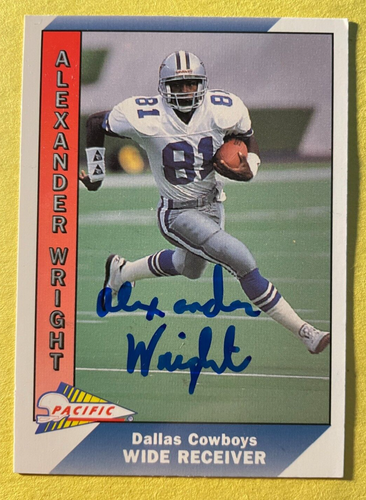 SIGNED ALEXANDER WRIGHT 1991 PACIFIC FOOTBALL CARD AUTOGRAPH - COWBOYS | eBay