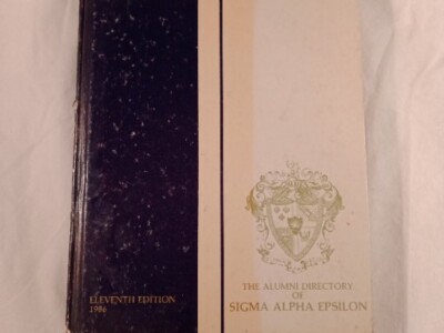 Sigma Alpha Epsilon Alumni 1986 | eBay