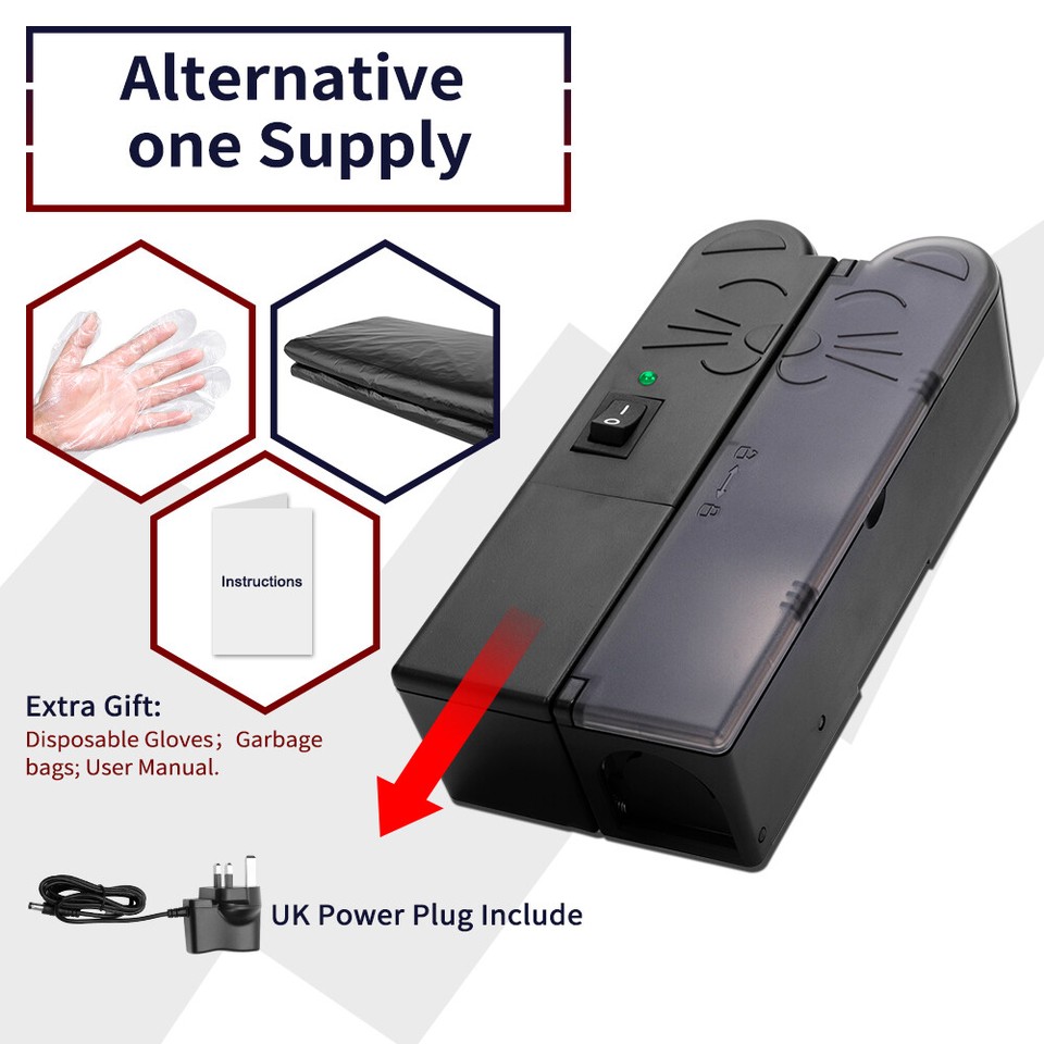 Electronic Mouse Trap Victor Control Rat Killer Electric Rodent Zapper ...