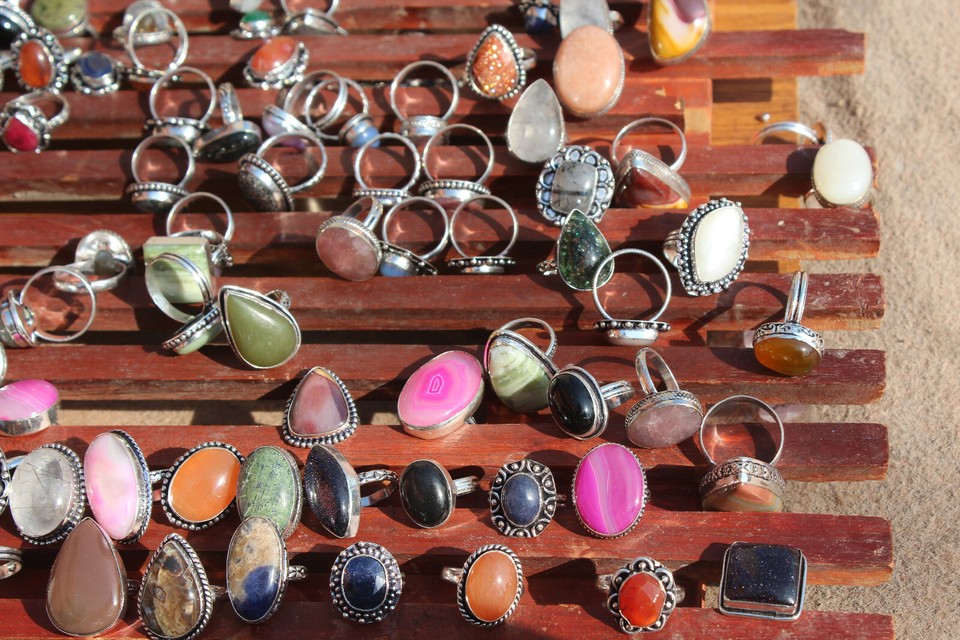 Onyx & Mix Gemstone Rings Silver Plated Rings Handmade rings For Women ...