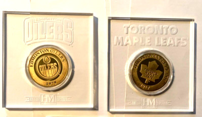 NHL Highland Mint Hockey Coins Collection Leafs Oilers Money | eBay
