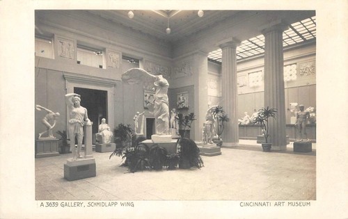 RPPC Gallery Schmidlapp Wing CINCINNATI ART MUSEUM Statues Vintage ...