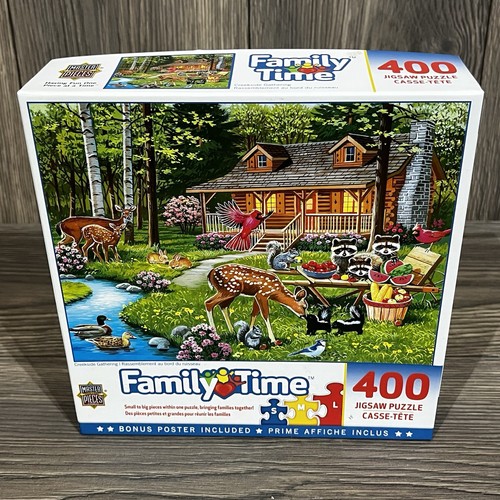 Masterpieces Family Time Creekside Gathering 400 Piece Jigsaw Puzzle ...