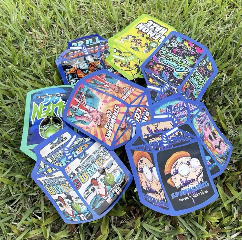 30Pcs Smell Proof Mylar Pouch Irregular Cartoon Resealable Storage Bags ...