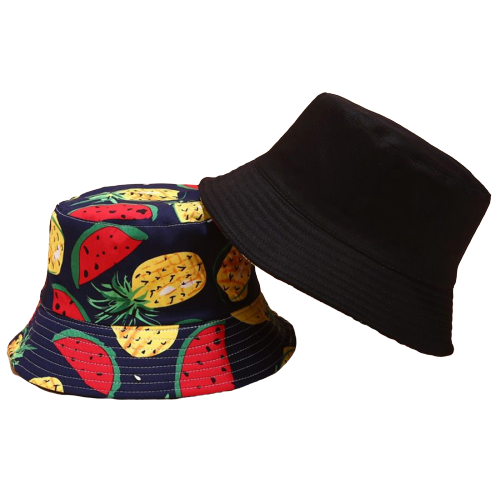 Tropical Fruit Pattern Bucket Hats Unisex Fashion Fisherman Female ...