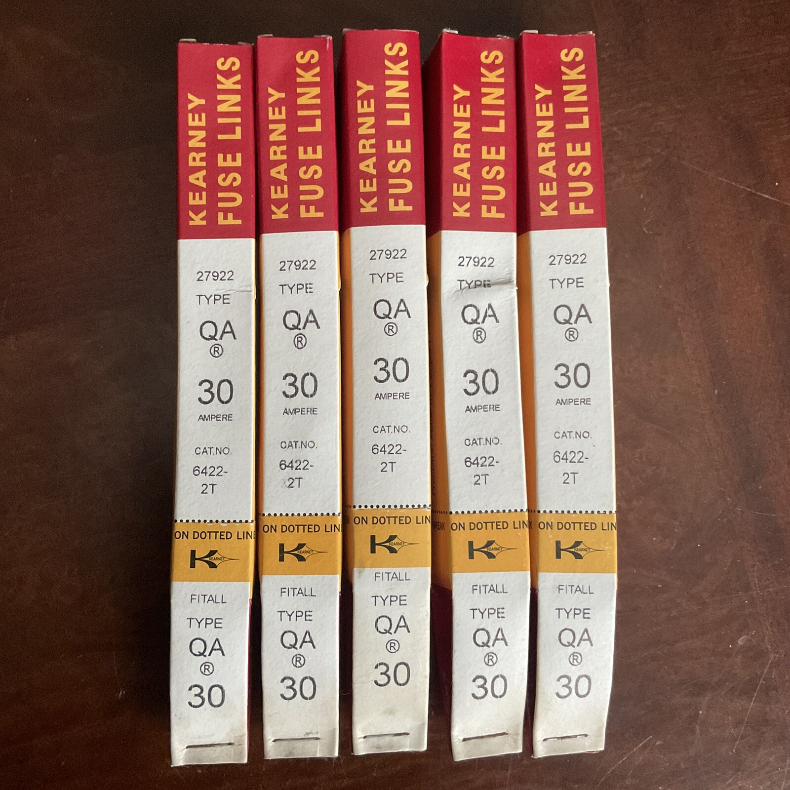 Kearney Fuse Links 27922 Type QA 30 Ampere Cat 6422-2T FITALL Lot of 5 ...