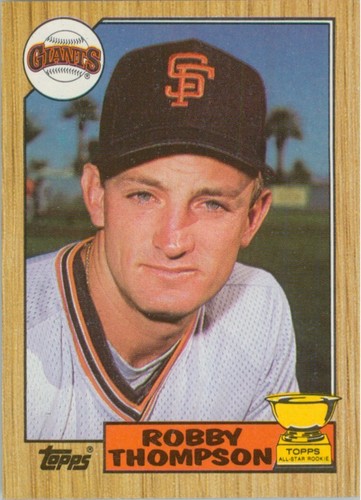 Robby Thompson RC 1987 Topps #658 Rookie Gold Cup San Francisco Giants ...
