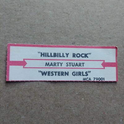 MARTY STUART Hillbilly Rock/Western Girls JUKEBOX STRIP Record 45 rpm 7 ...