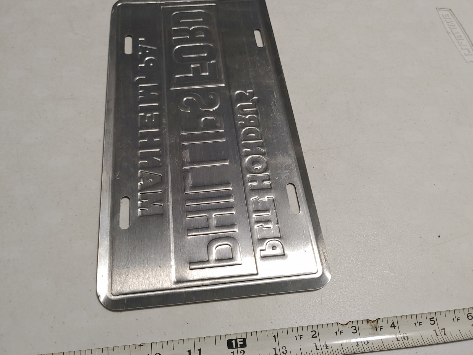 Vtg Pete Hondru's Phillips Ford Manheim PA Metal Embossed Dealers ...