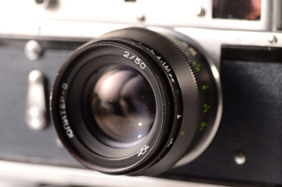 ZORKI-4k Dark Blue, Serviced CLA LEICA Film Camera JUPITER 8 2/50mm ...