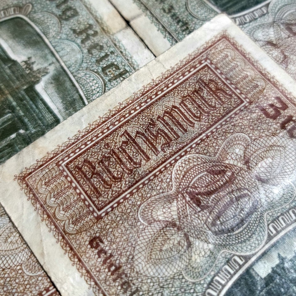 20 Reichsmark WWII-Era Genuine Third Reich 1939-1945 Nazi Germany ...