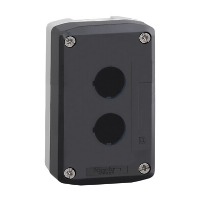 XALD02H7 Dark grey empty enclosure lid/light grey base 2 cut outs ...
