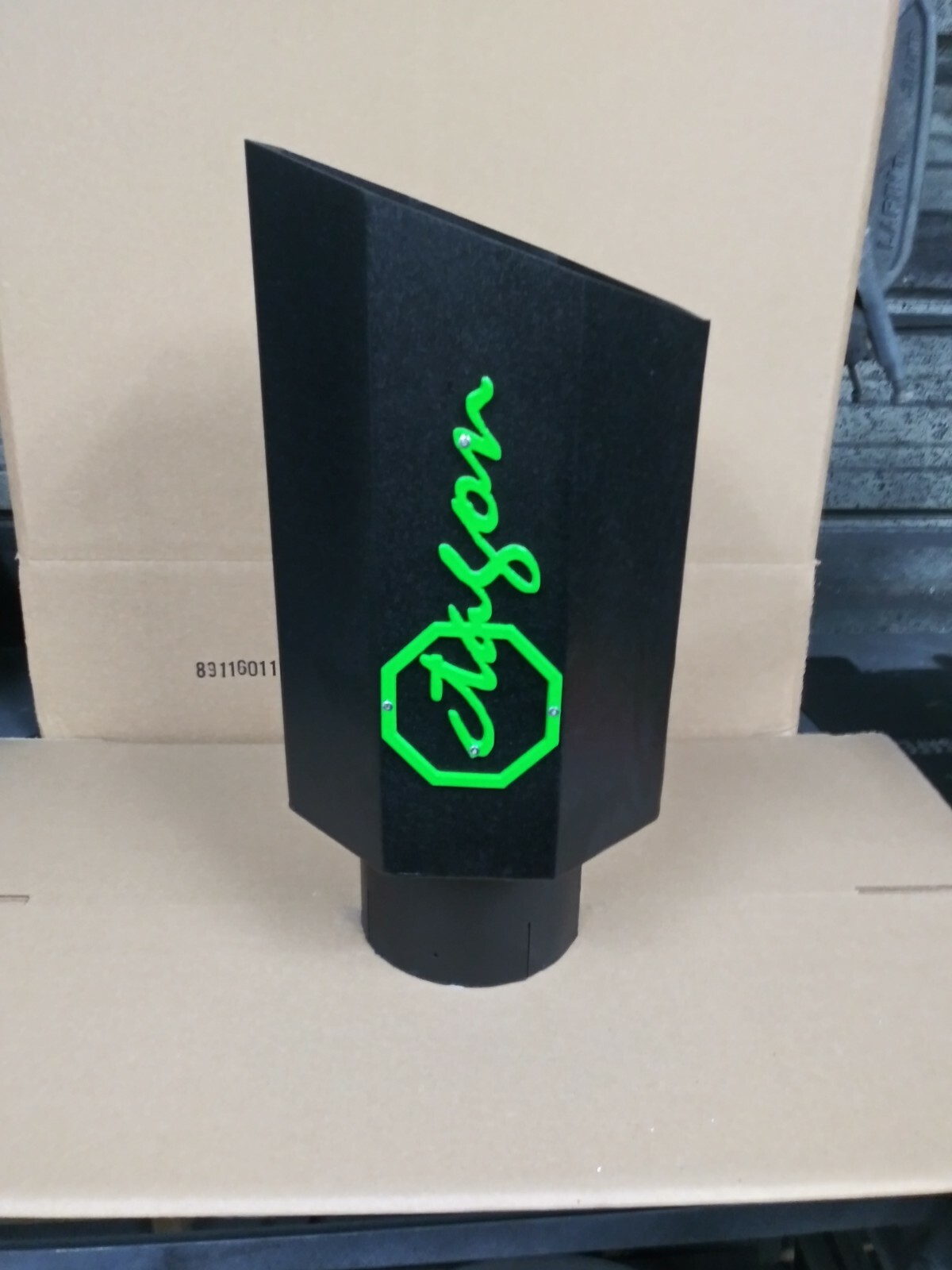 8 INCH OCTAGON EXHAUST TIP 20° MITER 3 1/2 in inlet, 8 in outlet | eBay