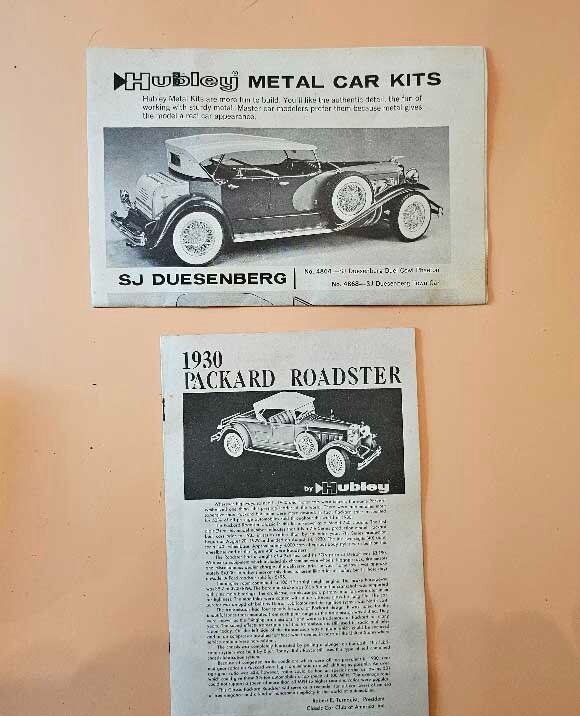 VINTAGE HUBLEY MODEL 1930 PACKARD ROADSTER METAL KIT #860K-500 Started ...