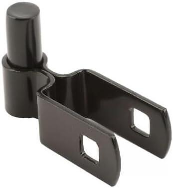 1" Square Male Gate Post Hinge Black Galvanized Steel 5/8 Pintle (Pack ...