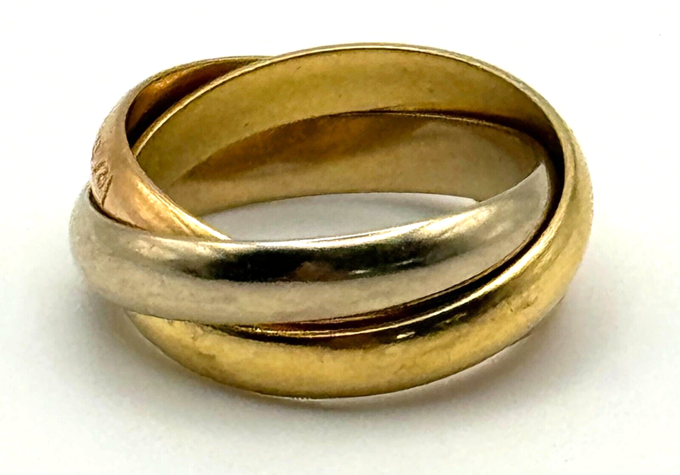 Vintage 18k Tricolored Gold Cartier Trinity Ring Sz. 6 (ArS) | eBay