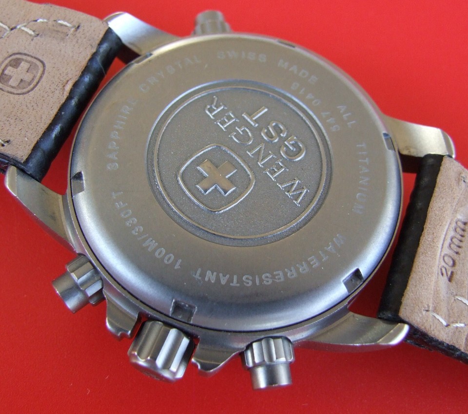 SUPER Rare WENGER GST AIR TITANIUM Swiss Army CHRONOGRAPH~Ratchet ...