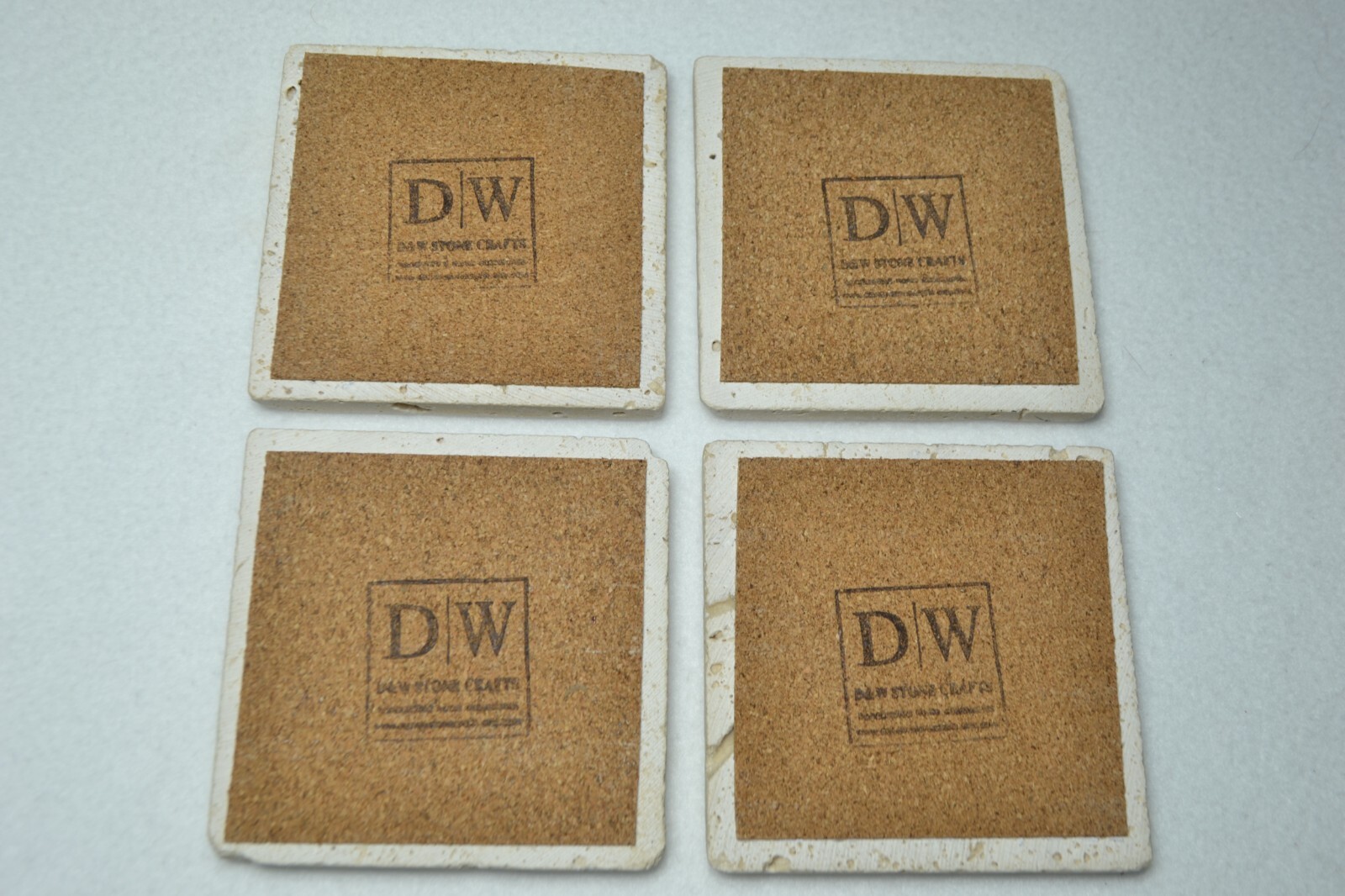 Set 4 Stone Golfer Golf Drink Coasters Absorbent Stone D & W Stone ...