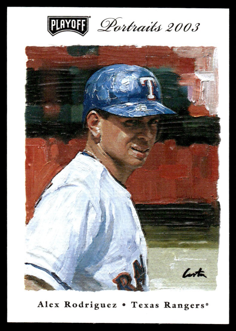 2003 Playoff Portraits Baseball Card Alex Rodriguez Texas Rangers #65 ...