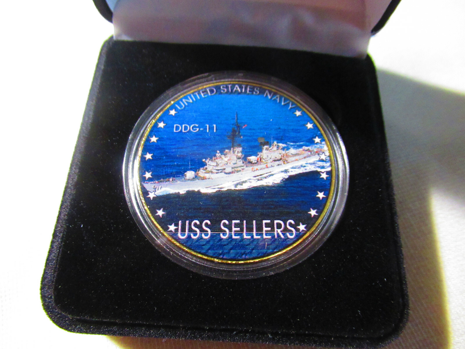 US NAVY - USS SELLERS (DDG-11) Challenge Coin w/ Presentation Box | eBay