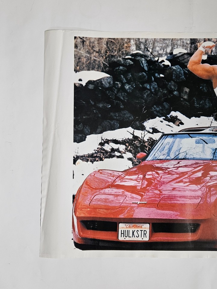WRESTLING POSTER ~ Hulk Hogan American Made Red Corvette "HULKSTR ...