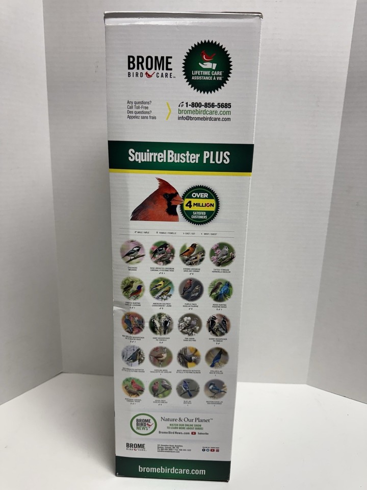 Squirrel Buster Plus Squirrel-proof Bird Feeder w/Cardinal Ring and 6 ...