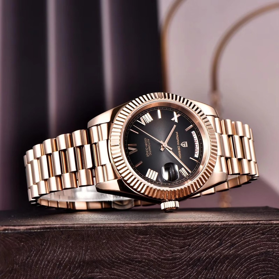 36MM PAGANI DESIGN Automatic Presidential Watch Day-Date Diver ...