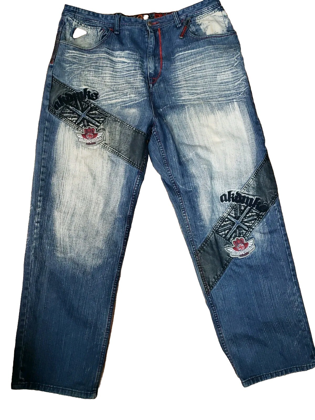 AKADEMIKS Jeans Vintage Relaxed Straight Embroidered … - Gem