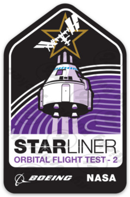 NASA Starliner Commercial Crew Orbital Flight Test 2 Sticker | eBay
