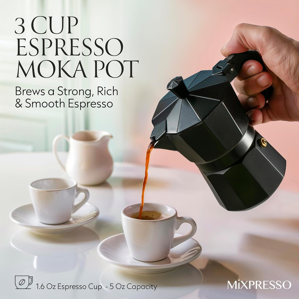Aluminum Moka Stove Coffee Maker with Coffee Mug, Moka Pot Coffee Maker ...