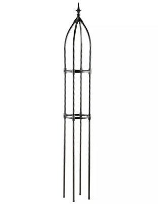 Garden 1.7m Metal Obelisk Climbing Plant Support Frame Trellis | eBay UK