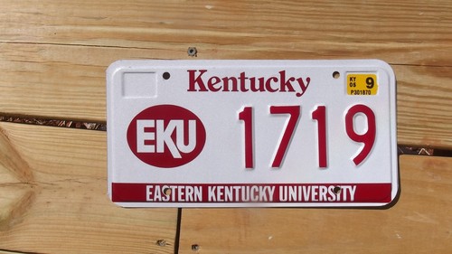 2009 KENTUCKY Eastern Kentucky University License Plate # 1719 | eBay