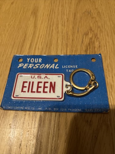 NOS Vintage 1969 Personal License Plate Tag Keychain Personalized ...