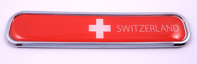 Switzerland Swiss flag Chrome Emblem 3D auto Decal sticker car bike ...